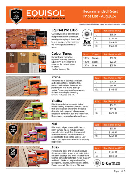 Equisol Retail Price List | Equisol